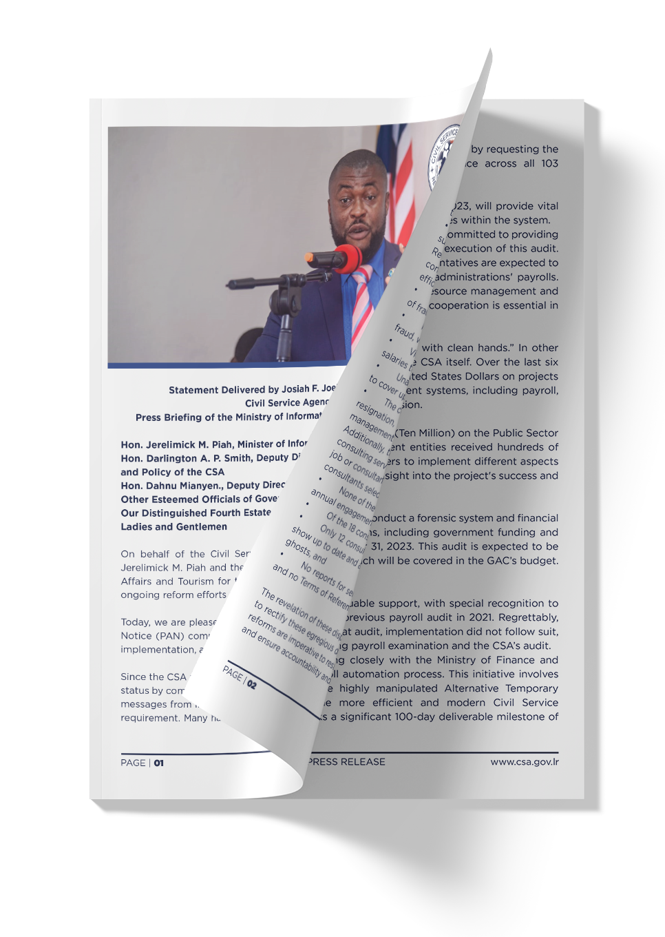 Press Release – Civil Service Agency